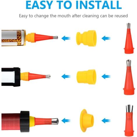 Acier Inoxydable Calfeutrage Buse Applicateur, 19PCS d'outils de Buse ...