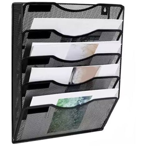 5 Poches Maille Mur Porte-Fichiers Bureau Suspendu Dossier Dossier ...