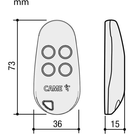 CAME TOP44RBN 4-Kanal-Fernbedienung mit Rolling Code 433 MHz für die Torautomatisierung