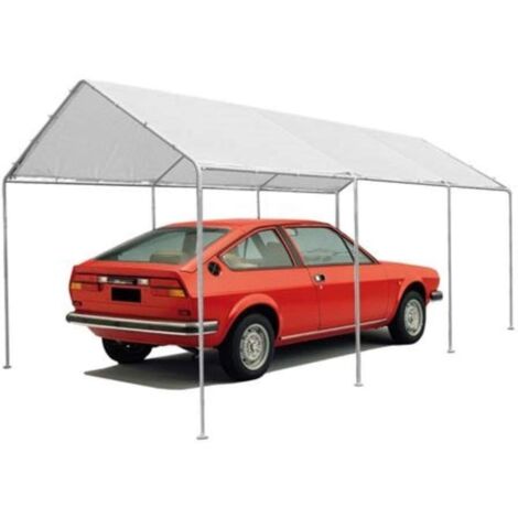 Gazebo Per Auto Garage Box Parcheggio Da Esterno 3x6MT In Acciaio ...