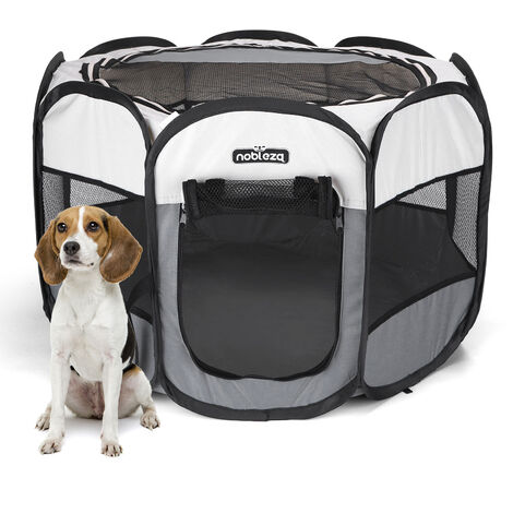 Nobleza Pet Playpen Portable Foldable Dog Cat Play Pen Indoor Outdoor ...