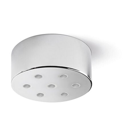 Rosone Multicavo 7 Fori In Metallo Cromo Lucido D12Cm