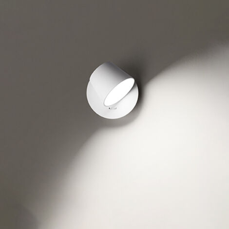 Applique Moderna Plug Metallo Bianco Acrilico Led 6W 3000K