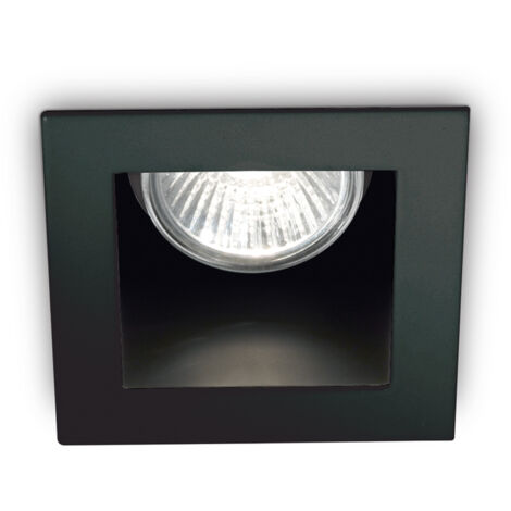 Faretto Incasso Moderno Funky Metallo Nero 1 Luce Gu10