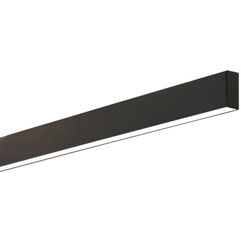 Lampada Lineare Steel Alluminio Nero 2 Luci Led 36W 3000K Luce Calda