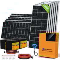 ECO-WORTHY 2500W Solar Panel Kit with 5000W 48V Pure Sine Wave Solar All-in-One Inverter ...