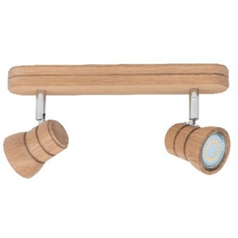 Plafonnier Vel, Bois, Chêne, 30x9x15 cm