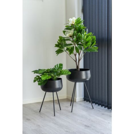 Plante Artificielle Monstera, Polyéthylène, Polyester, Ciment, Vert ...