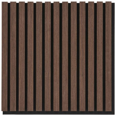 Panneau Acoustique Moody, MDF, Marron, 52x2,2x52 cm