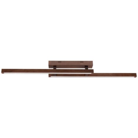 Plafonnier Columbia, Bois, Marron, 120x10x13,5 cm