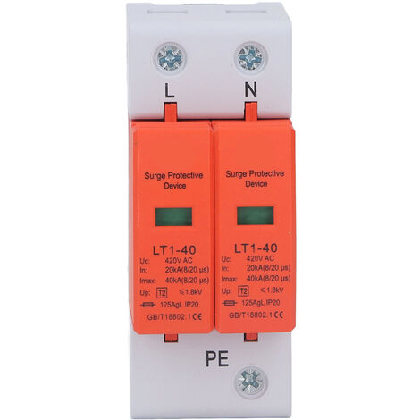 SJLERST Protecteur de surtension AC 2P ignifuge 36mm Rail Installation ...