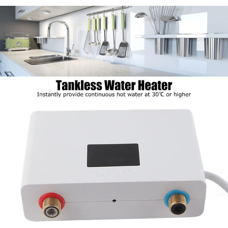 SJLERST Chauffe-Eau Instantané 5.5KW Mini Chauffe-Eau Électrique Sans Réservoir Mural avec ...