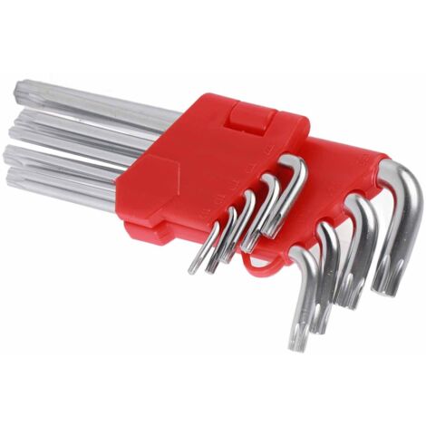 SJLERST Jeu de clés 6 pans,9 pièces clé hexagonale clé étoile CRV bras ...