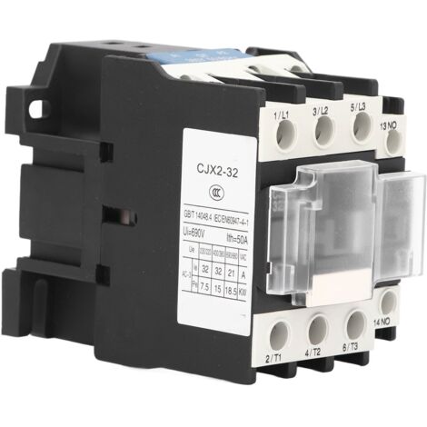 SJLERST Contacteur AC 3P, normalement ouvert, forte conductivité, Contact épais, bobine ...