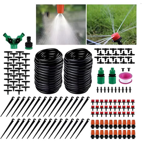 SJLERST Kit irrigation 30m 50 buses PVC réglables jardin balcon