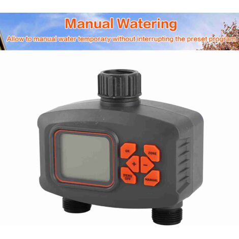 SJLERST Programmateur d'arrosage, Grand écran Double sortie Double contrôle Programmateur d ...