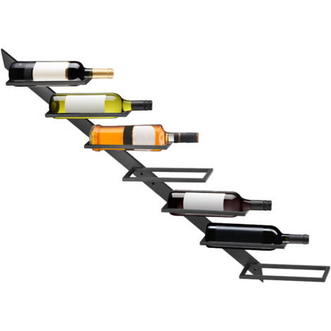 SJLERST Rack à vin mural pour 7 bouteilles Rangement, moderne et peu ...