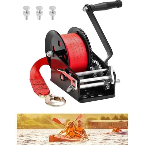 Treuils Manuel avec 10m de Sangle 1600kg/3500LS, Treuil avec Frein pour ...