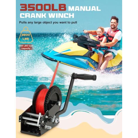 Treuils Manuel avec 10m de Sangle 1600kg/3500LS, Treuil avec Frein pour ...