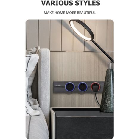 SJLERST Système de rail de prise électrique amovible 8 000 W, rallonge ...