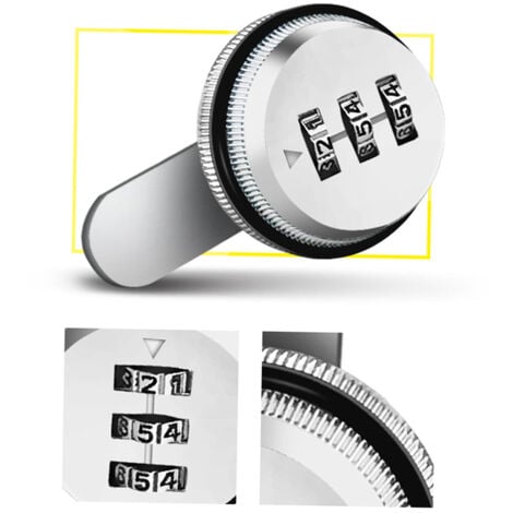 XT20 Serrure à came combinée en alliage de zinc avec code de mot de passe, langue rotative à 3 ...