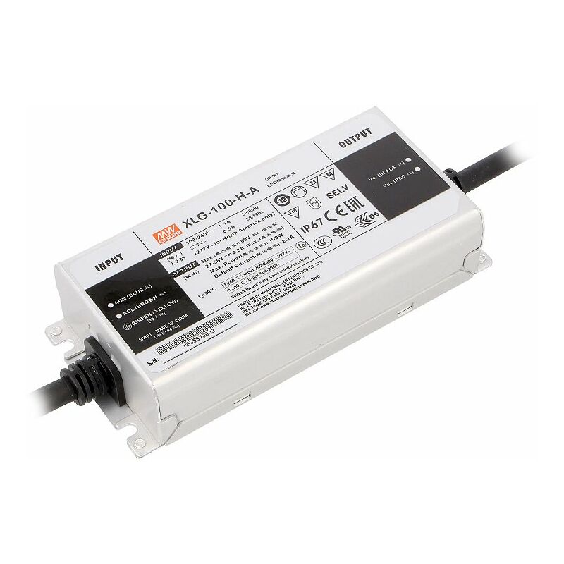 IluminaShop - Driver Mean Well XLG100A para Foco Modular LED 100W