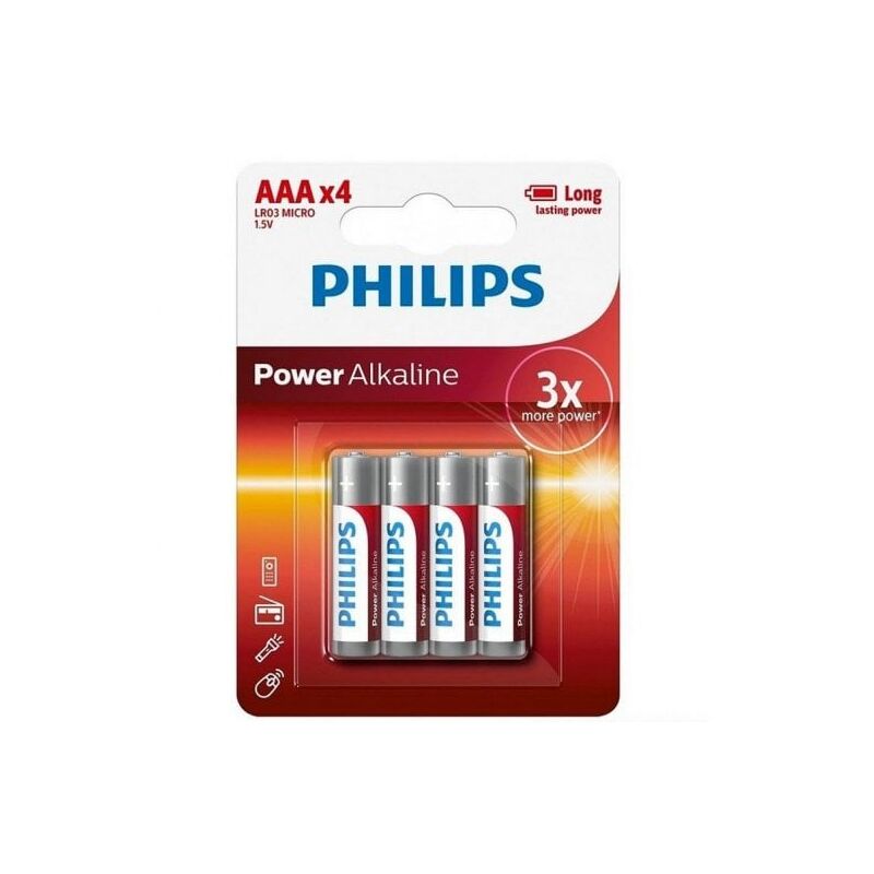 IluminaShop - Pila Power Alcalina Philips AAA LR03 MICRO 15V (Blister ...