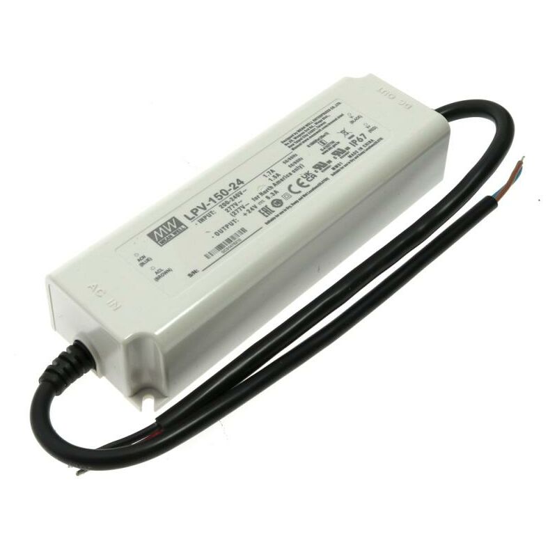 Fuente de alimentacion para tiras LED Mean Well 150W 24VDC IP67 LPV-150 ...