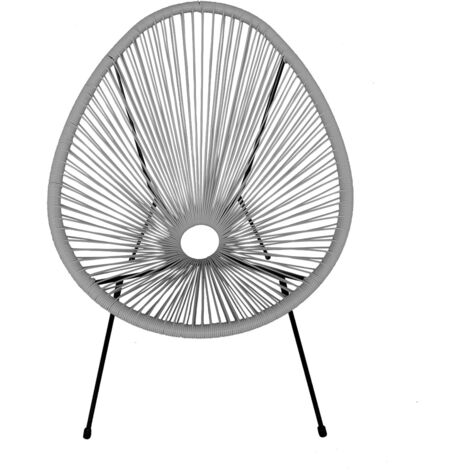 2er Set Sesseln Ei ACAPULCO grau