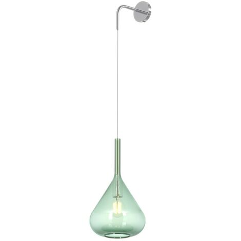 Applique moderna top light kona 1177 cr a ve e27 led lampada parete vetro