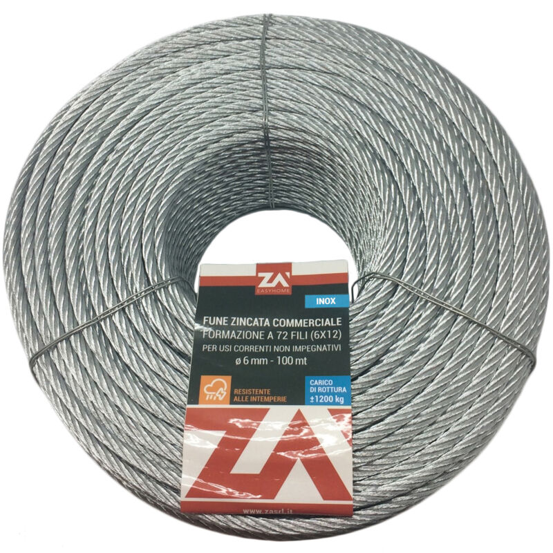 Cavetto acciaio inox 49f d.5 mt 50