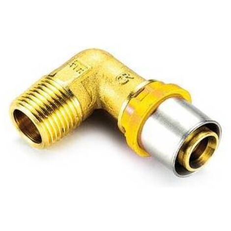 RACCORDO PER MULTISTRATO GAS CURVO MASCHIO Misura: 20 x 1/2"