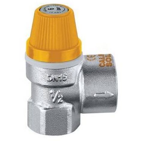 VALVOLA DI SICUREZZA PER IMPIANTI SOLARI Misura: 1/2 x 3/4 - 6 Bar