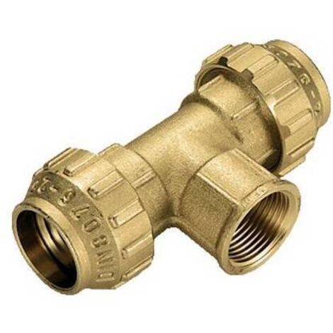 Raccordo a tee femmina in ottone tiemme