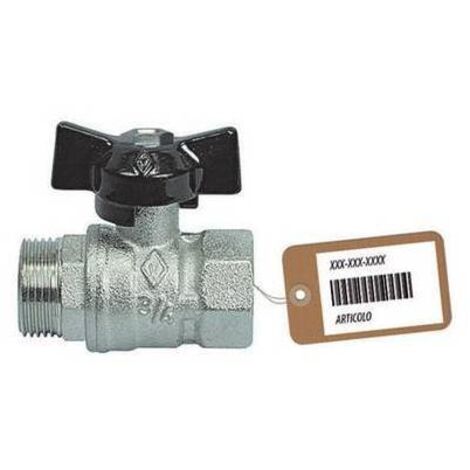 VALVOLA A SFERA MF CON FARFALLA F-BRICO Misura: 3/8" DN 10 PN 64 Farf. Nera