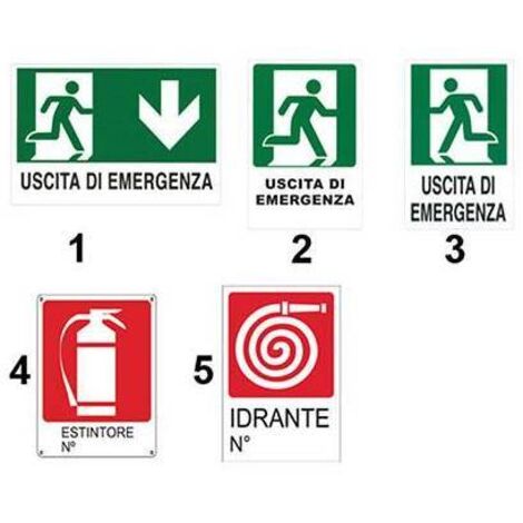 CARTELLO IN PLASTICA SEGNALATORI D'EMERGENZA