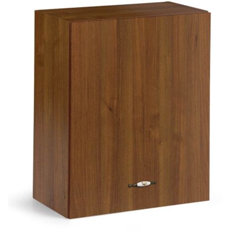 Pensile cucina con anta e ripiano 60x72H cm colore noce antico