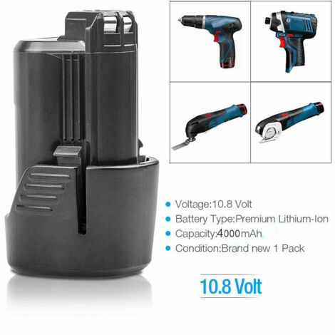 4800mAh 10.8V Remplacement Li-ION Batterie pour Bosch 2607336013 ...