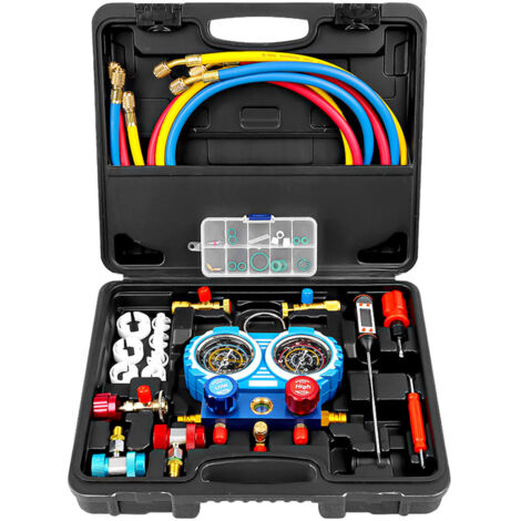 Set manometro AC Set manometro collettore AC per refrigerante R134a R12 ...