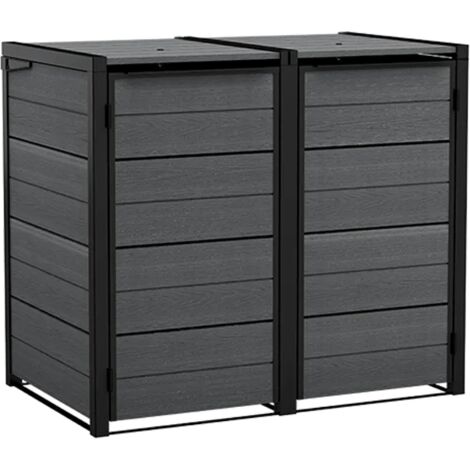 Keter HideAway 240L Mülltonnenbox, 145x82x120 cm, wetterfest, Evotech™