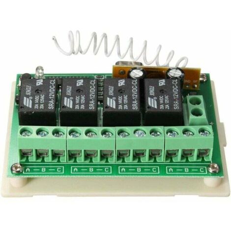 KZQ 433MHZ Télécommande à Canaux sans Fil DC 12V 4CH Interrupteur à ...