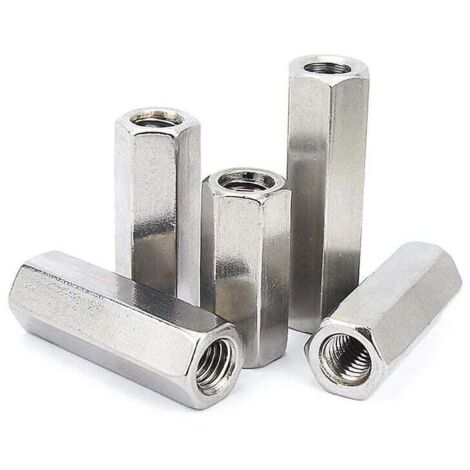5pcs M6 40mm Manchon, Écrou Hexagonal Écrou Long Tige Hexagonale Entretoise Écrou Fileté ...