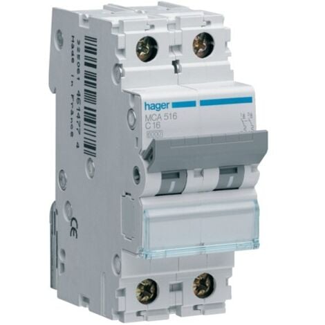 Interruttore Automatico 1P+N 20A 6 Ka C2M ( HAGER cod. MCA520 )