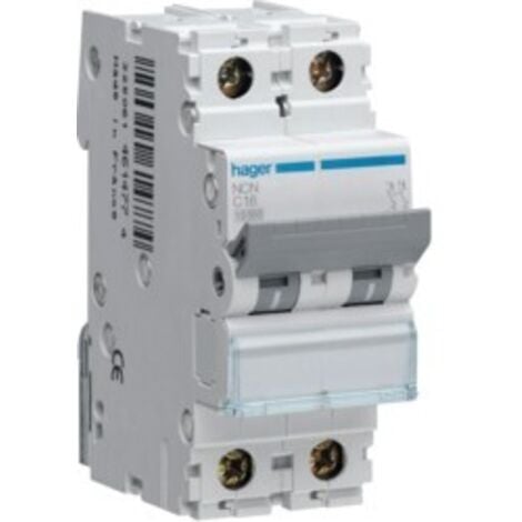 Interruttore Automatico 2P 25A 10Ka C 2M ( HAGER cod. NCN225A )