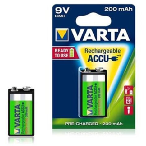 9V (9 Volt) X 1 (200 Mah) ( VARTA BATTERIE cod. 56722101401 )