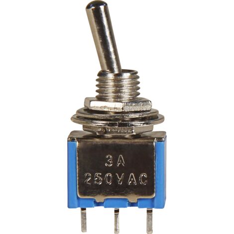 Miniatur-Kippschalter McPower, 250V/3A, 3-polig, 2 Stellungen: EIN / EIN