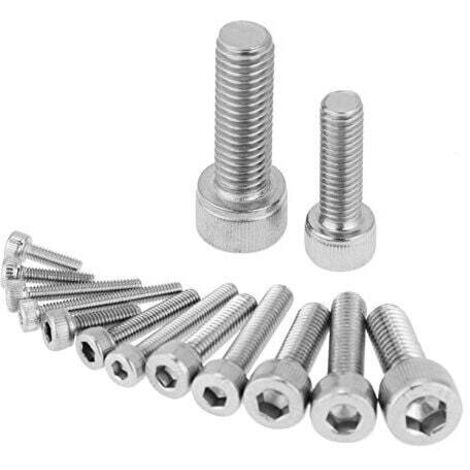 UlisemLot De 135 Vis à Tête Hexagonale En Acier Inoxydable 304 M2.5 M3 M4 M5 M6 M8 Avec étui De ...