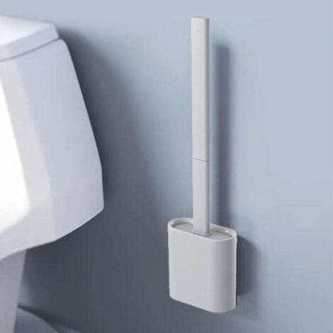 UlisemBrosse WC Silicone Plate- Brosse Toilette et Supports, Anti-goutte, Antibactérienne ...