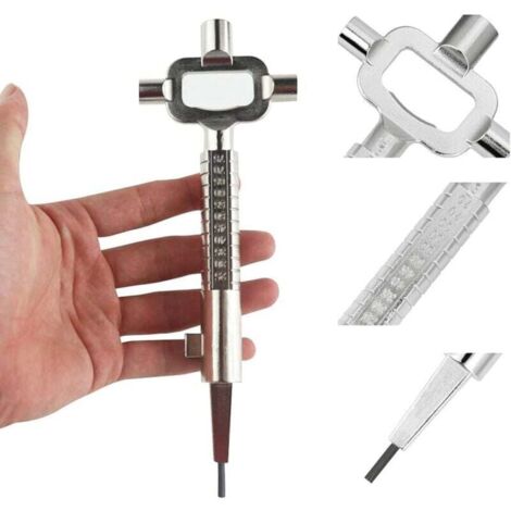 Clé d'architecte en alliage de zinc, clé carrée multifonctionnelle, clé ...