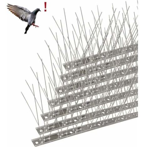 Pic Anti-Pigeon en Acier Inoxydable 6.6 Mètres, Pack de 20 Pique Anti ...